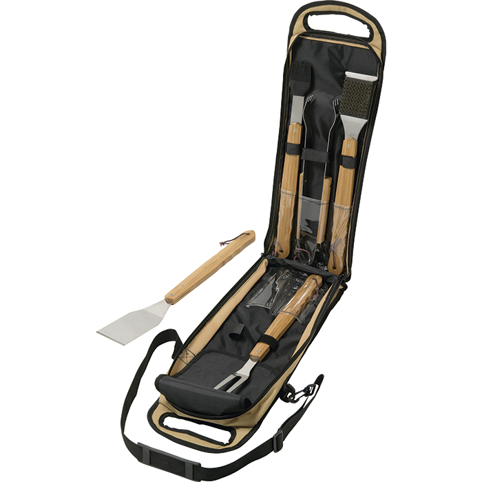 Promotion Pros - 5 Piece Bamboo BBQ Set